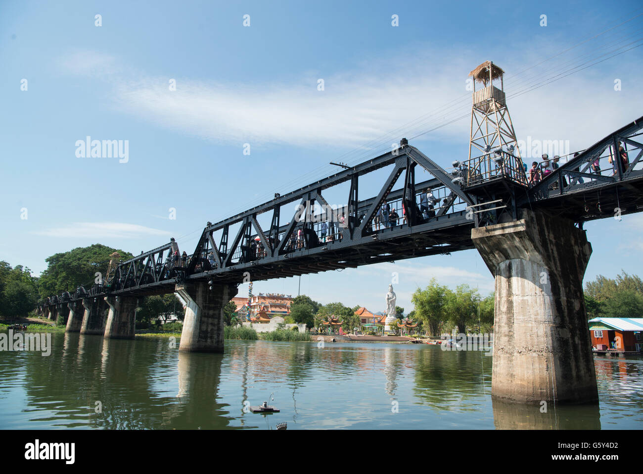 the Death Railway Bridge over the River Kwai of the Burma-Thailand ...
