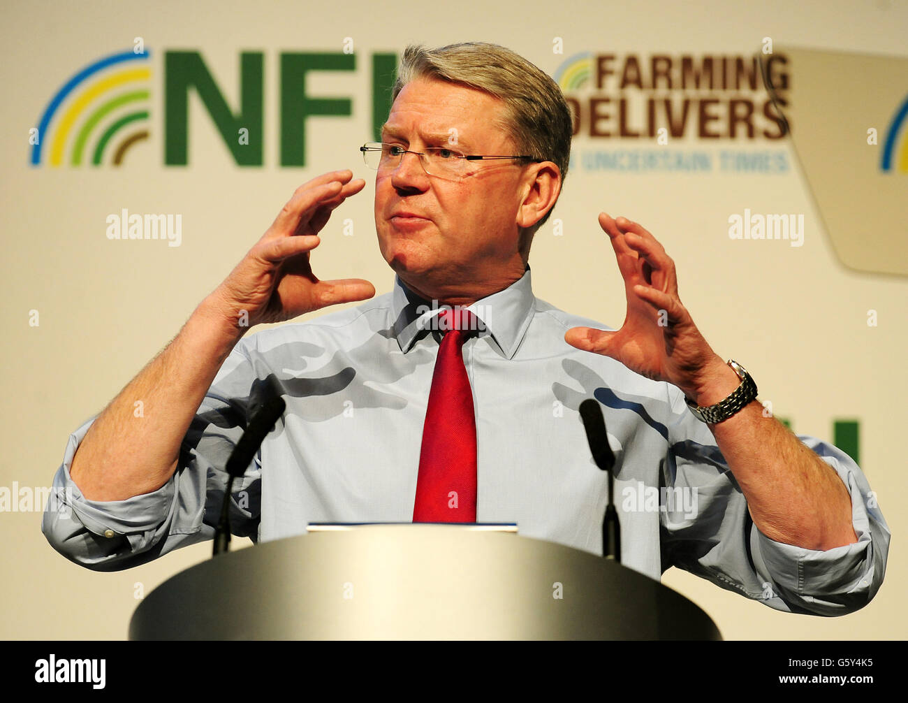 NFU President Peter Kendall during the National Farmer's Union annual ...