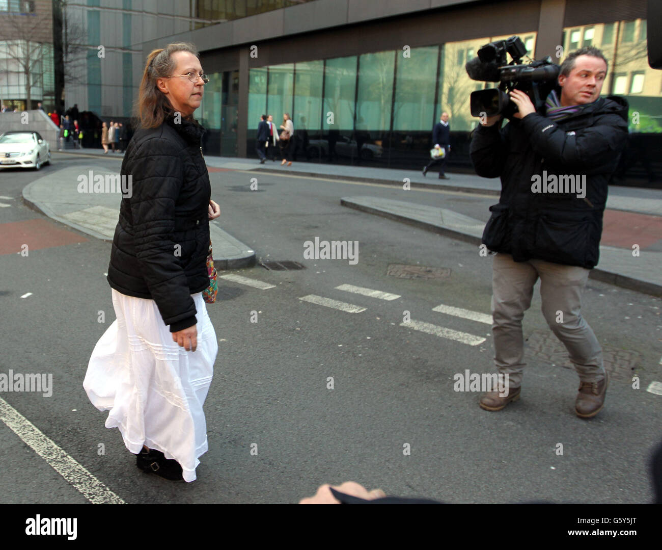 Deborah Brett, partner of Eddie Maher leaves Southwark Crown Court in ...