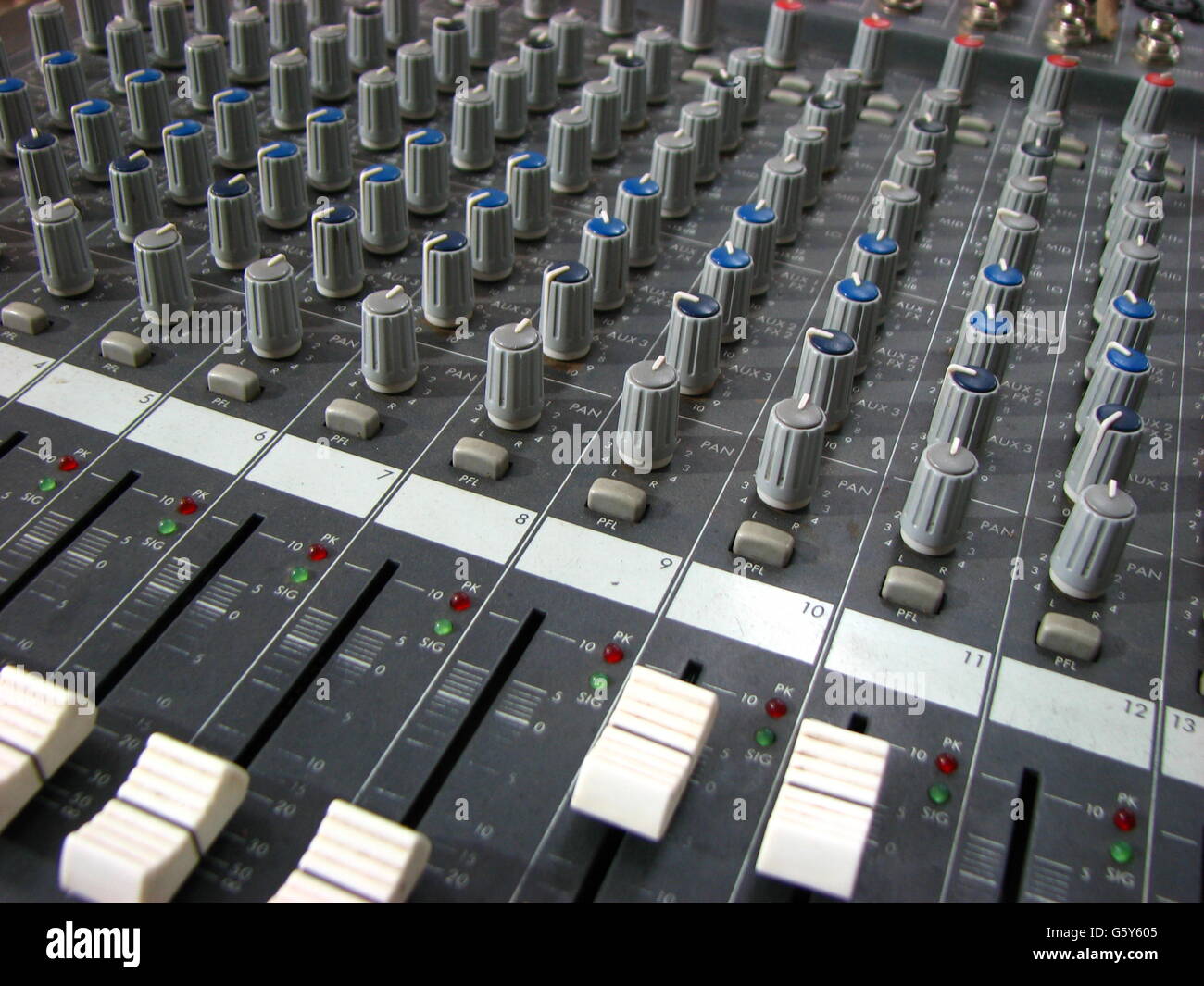 Music Console Mixer in a studio Stock Photo - Alamy