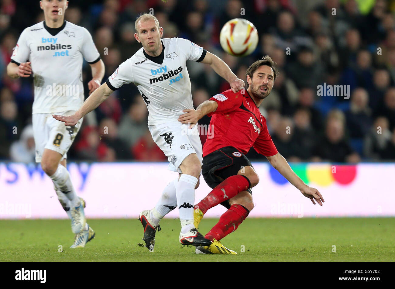 Derby countys gareth roberts npower championship match cardiff city ...