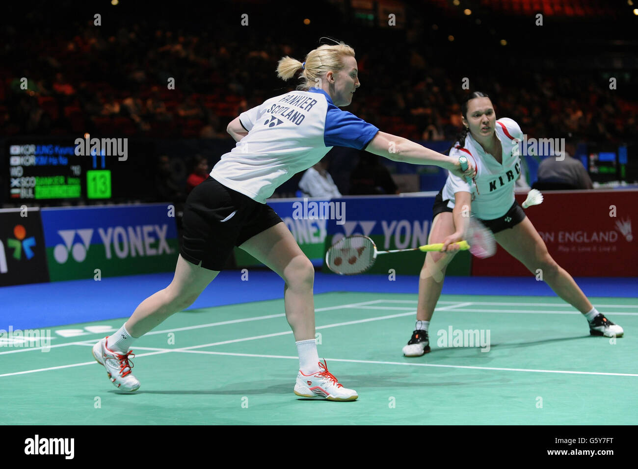 Scotland's Imogen Bankier (left) and Bulgaria's Petya Nedelcheva during ...