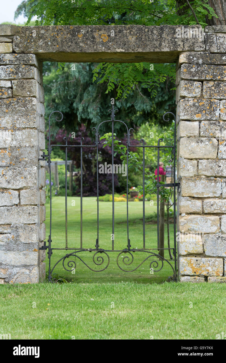 Decorative wrought iron gates hi-res stock photography and images - Alamy