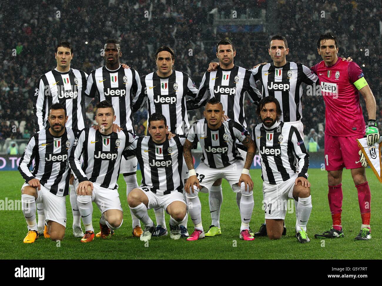 Juventus team group, (top row left to right) Federico Peluso, Paul ...