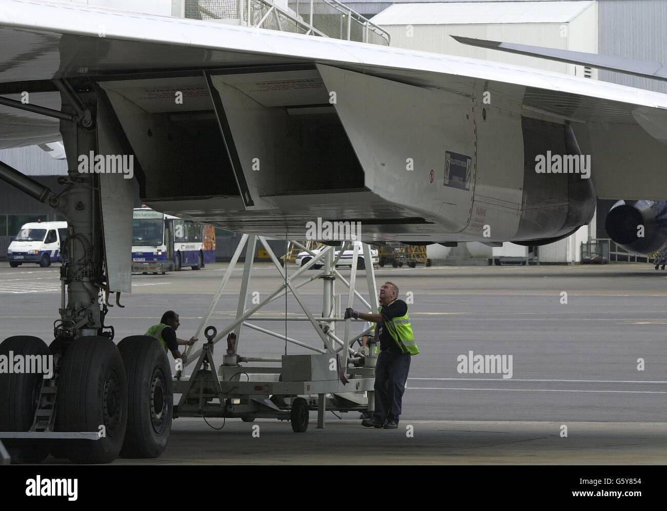 Concord engine malfunctions Stock Photo - Alamy