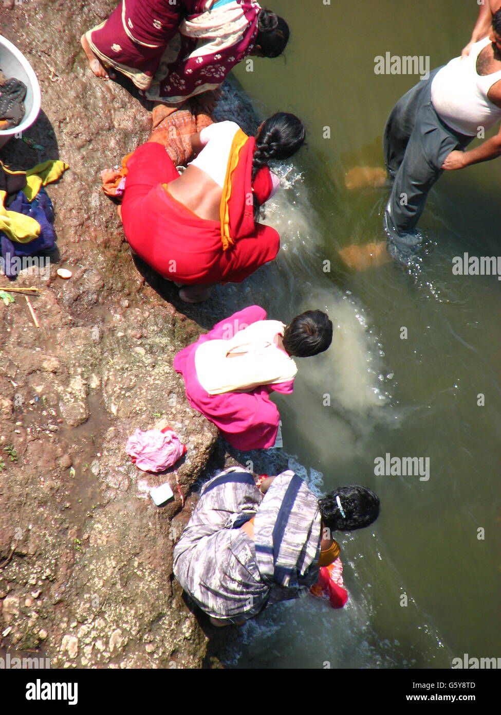 Washing clothes on lake hi-res stock photography and images - Alamy