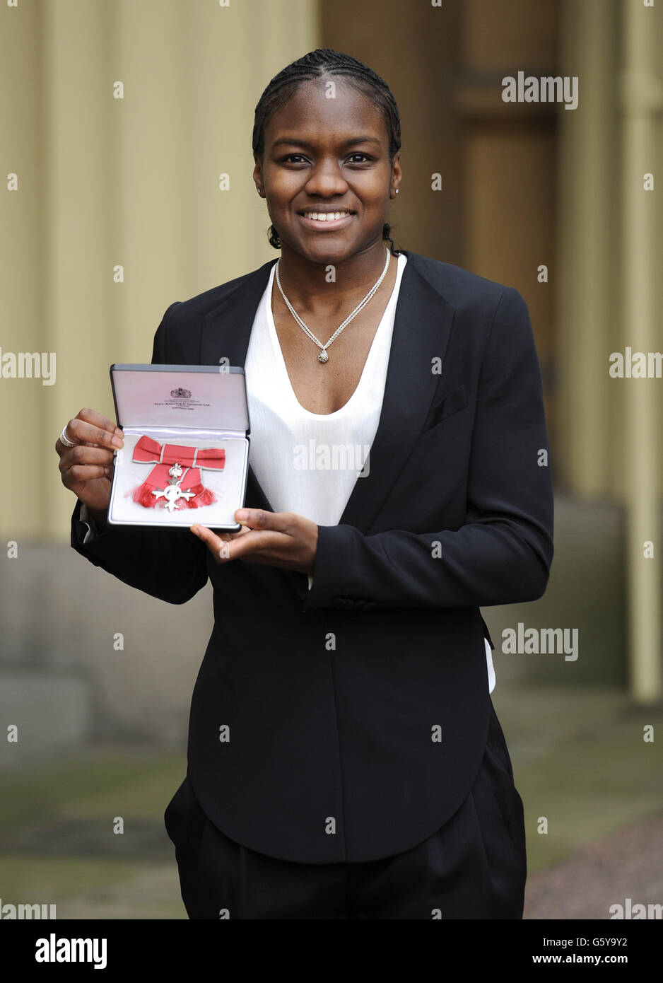 After receiving an mbe from queen elizabeth ii hi-res stock photography ...
