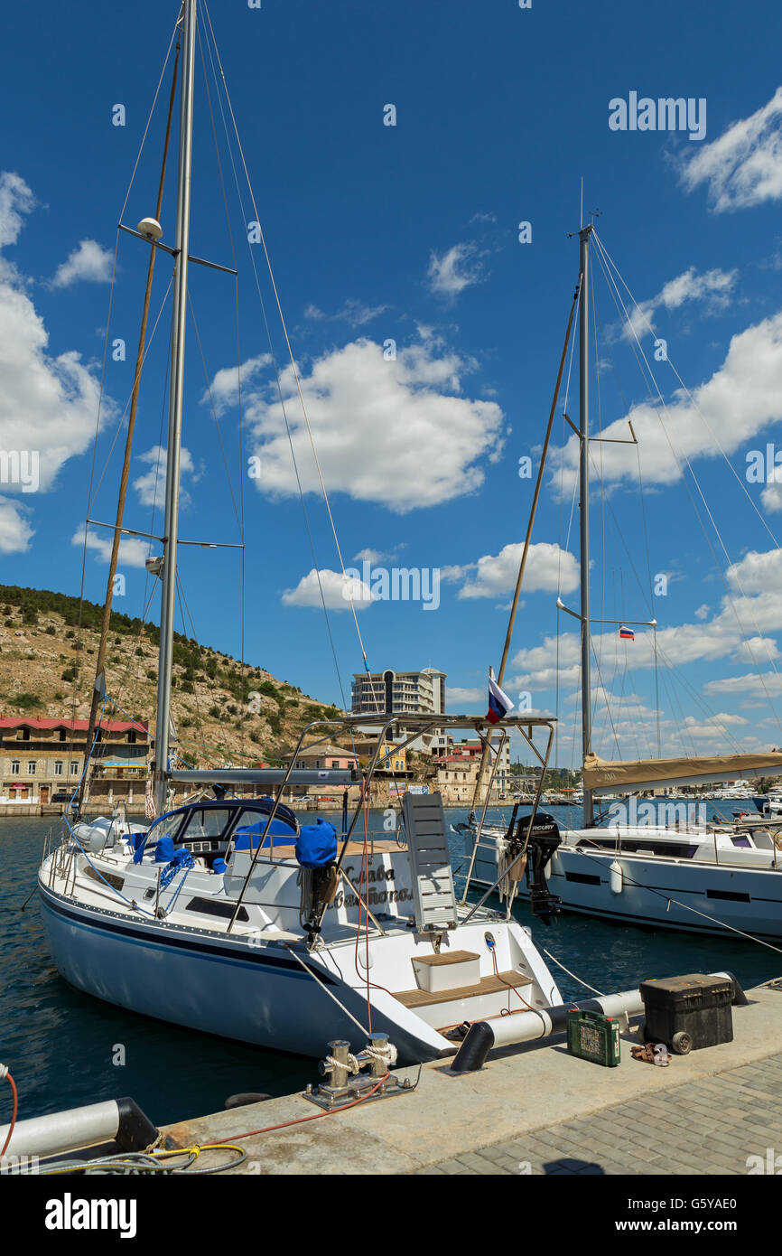 Yacht in balaclava bay hi-res stock photography and images - Alamy