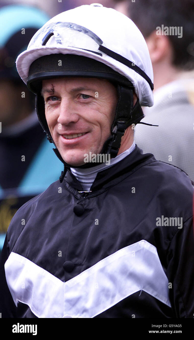 Jockey kieren fallon at the rowley mile racecourse hi-res stock ...