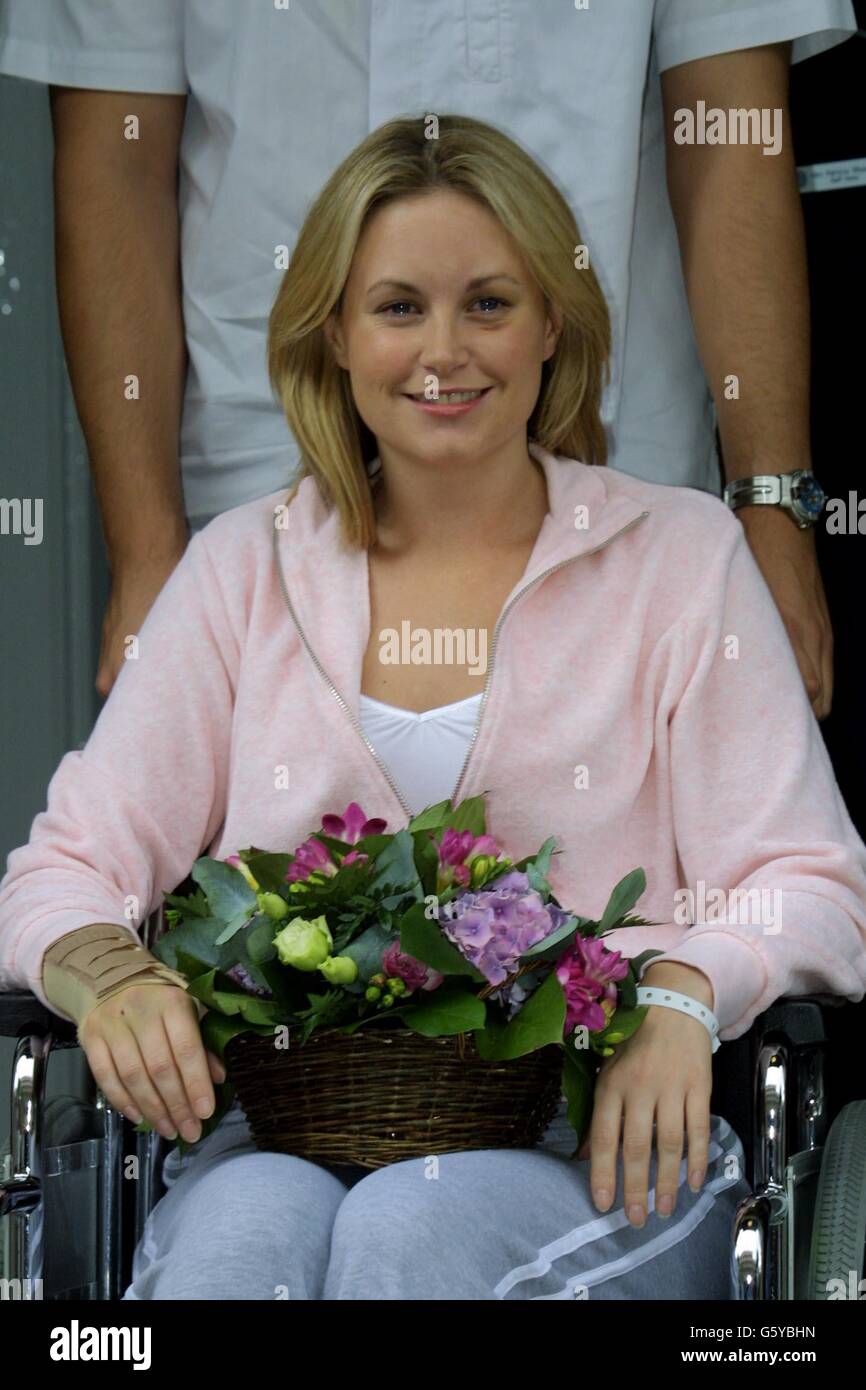 EastEnders actress Kim Medcalf leaves the King Edward VII Hosptal in ...