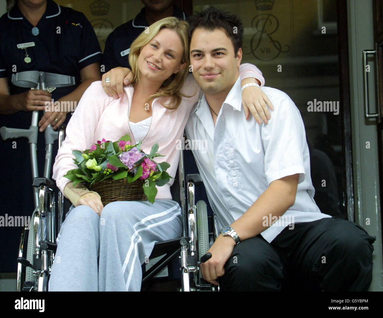Eastenders actress kim medcalf and her boyfriend sam grant hi-res stock ...