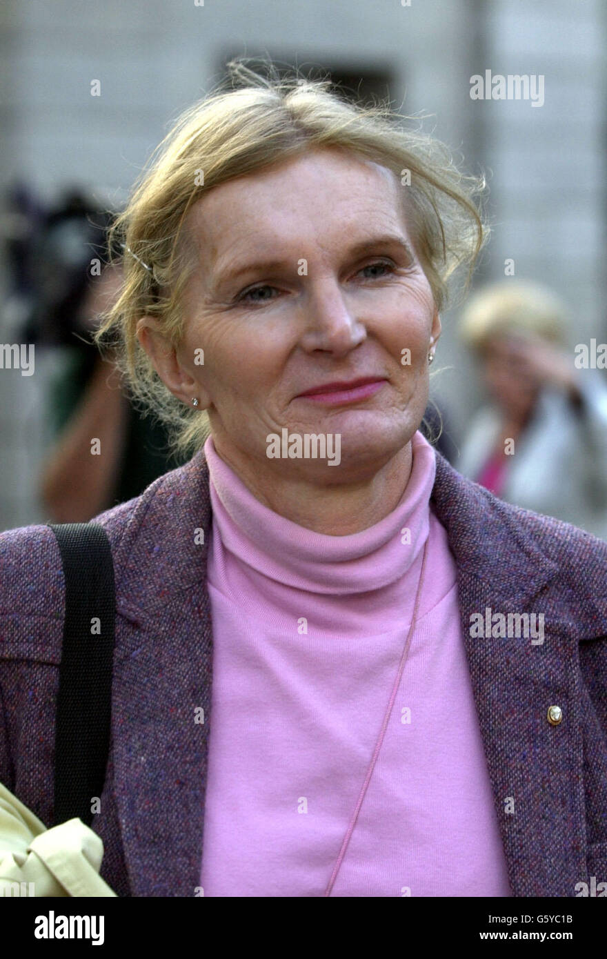 Transsexual dentist, Dr Lydia Foy, leaving the High Court in Dublin ...