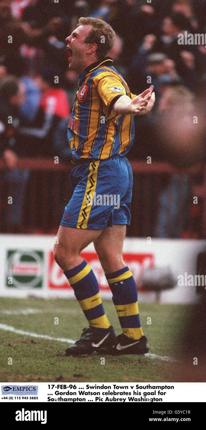 Gordon watson celebrates his goal for southampton hi-res stock ...