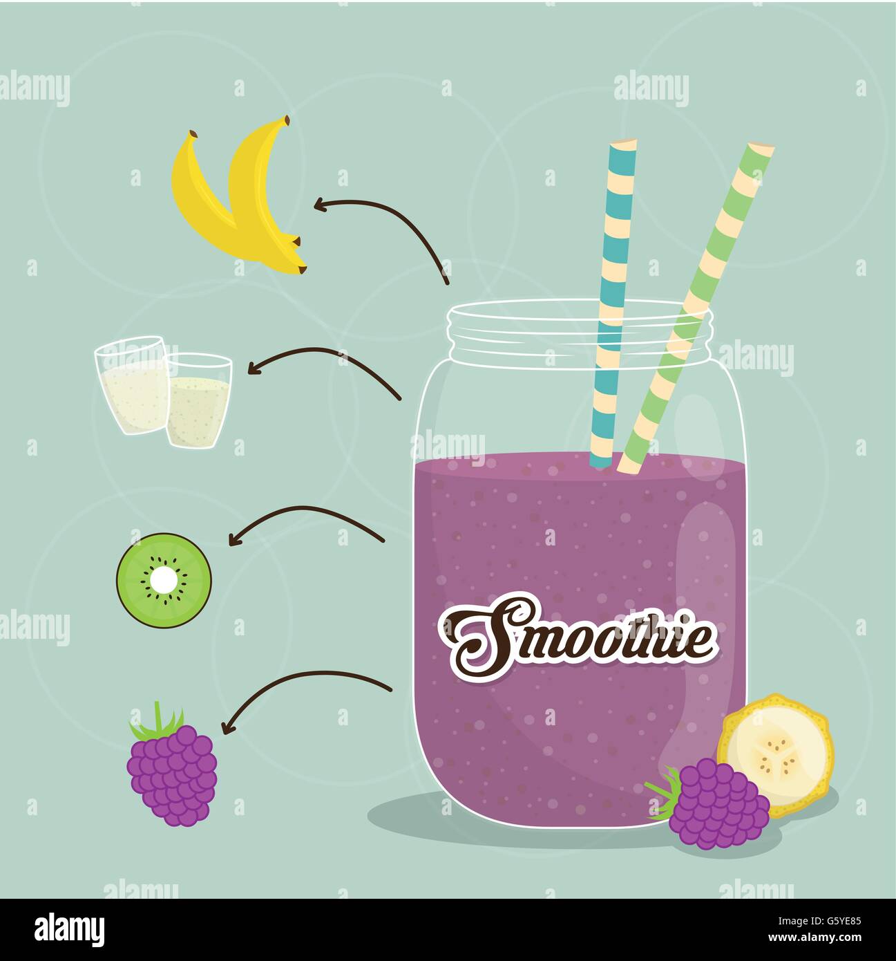 Kiwi blended Stock Vector Images - Alamy