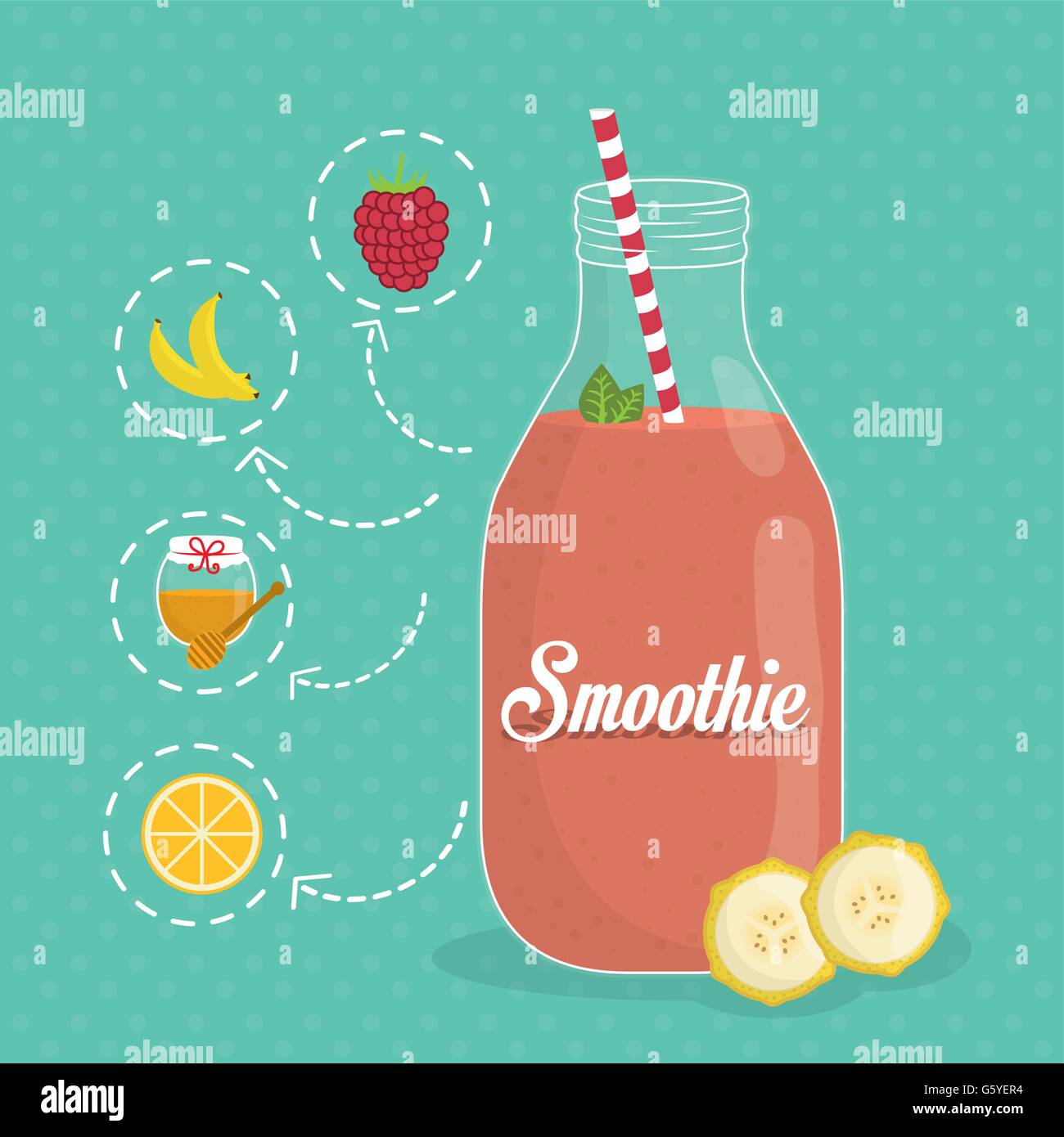 Raspberry smoothie fruit juice Stock Vector Images - Alamy