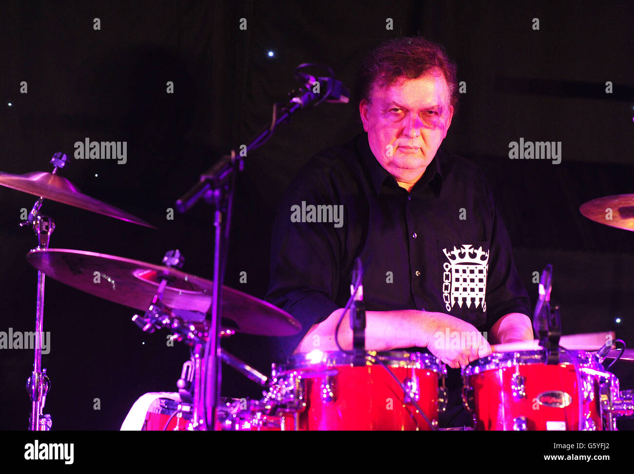 Greg Knight, in band MP4, performs at the Parliamentary Palace of ...