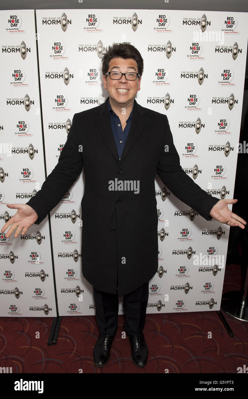 Michael MacIntyre attends The Book of Mormon Red Nose Day Gala at the ...