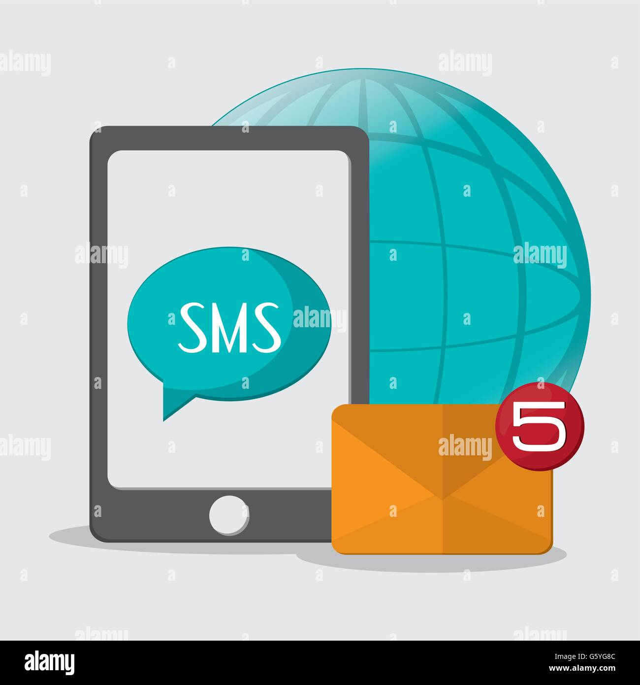 Sms and email design, vector illustration Stock Vector Image & Art - Alamy