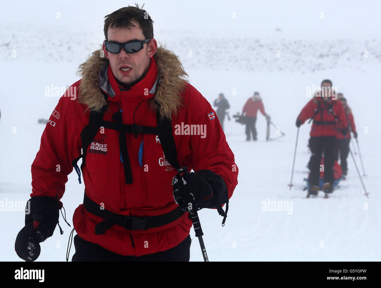 Duncan Slater, a member of the Walking With The Wounded team, during ...