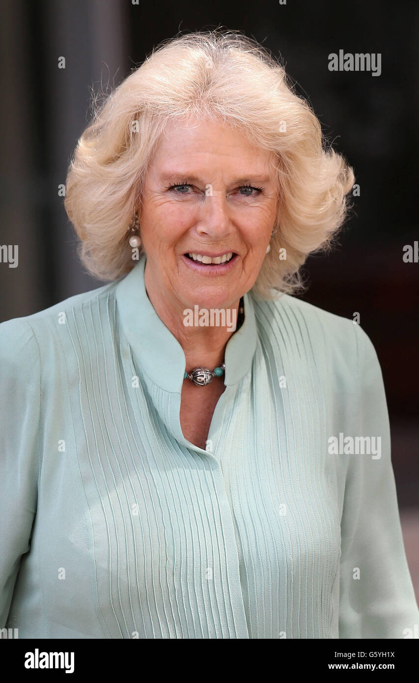 The Duchess of Cornwall during a visit to the Vodafone's Al Johara ...