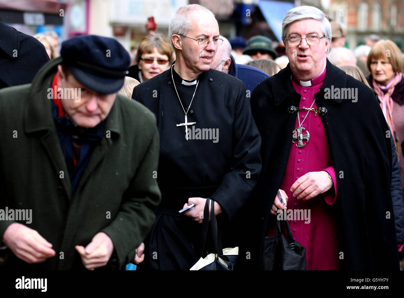 Archbishop begins UK pilgrimage Stock Photo - Alamy