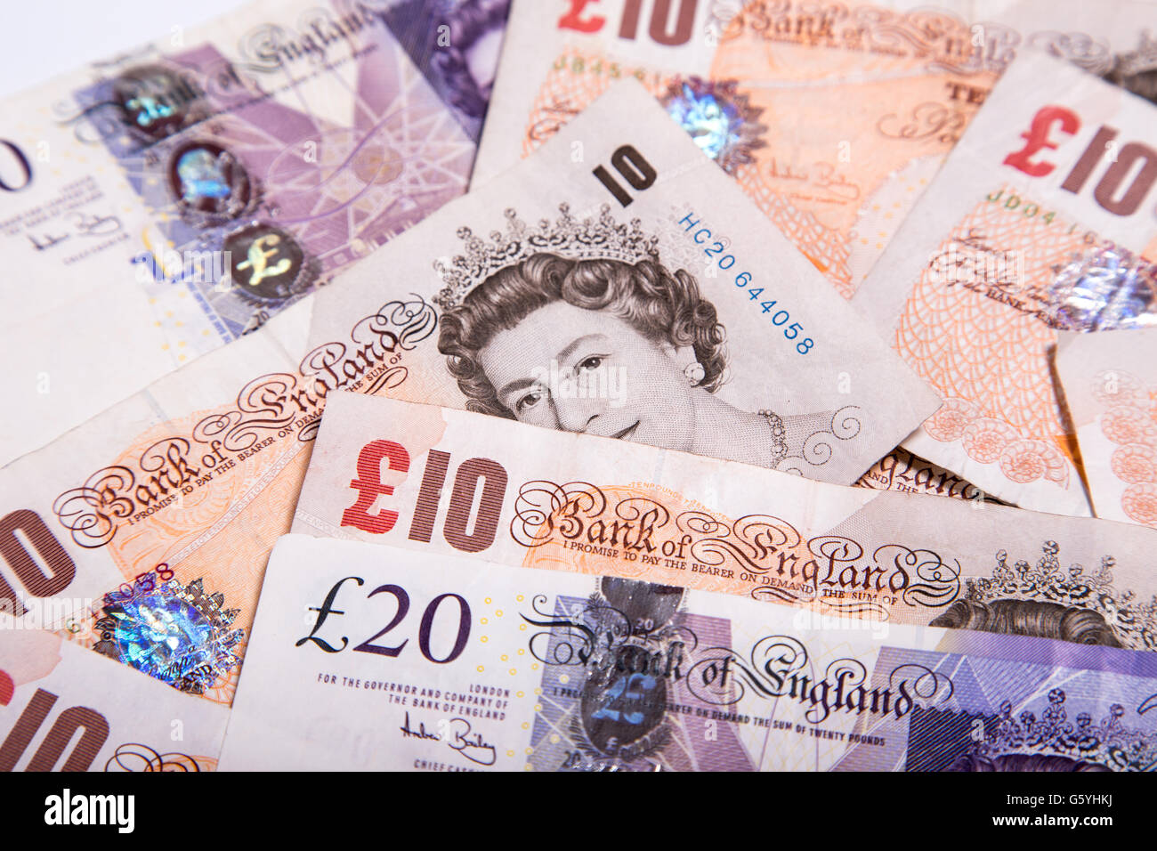 A close-up photograph of Sterling currency Stock Photo - Alamy