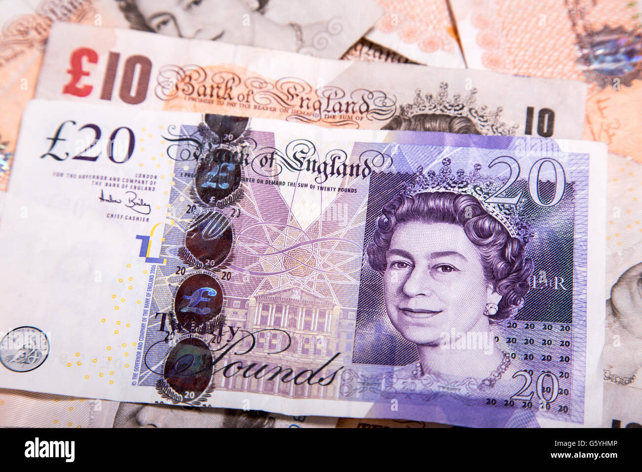 A close-up photograph of Sterling currency Stock Photo - Alamy