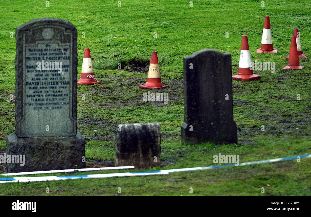 Flood disappearance in Riddrie Cemetary Stock Photo - Alamy