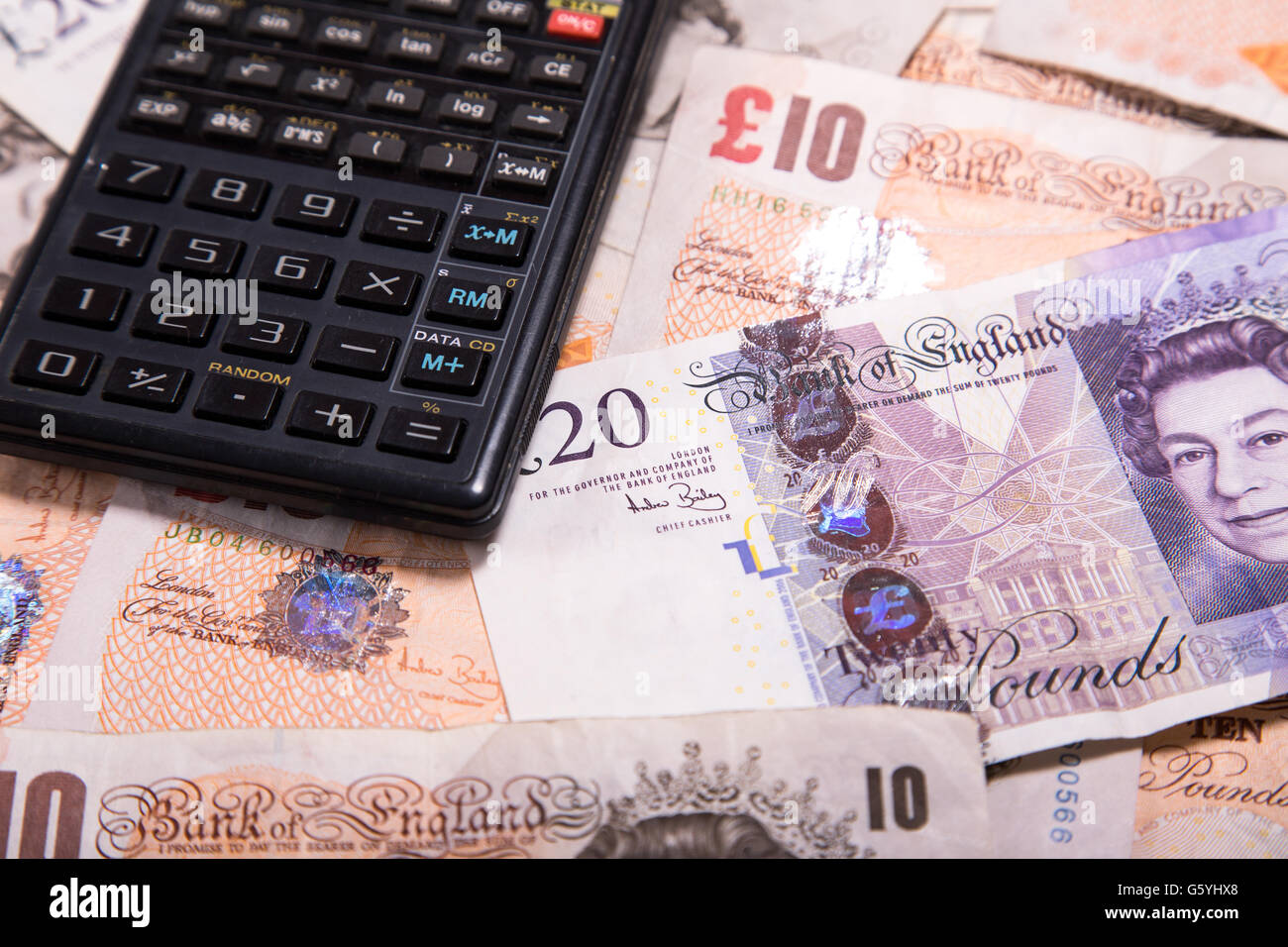 A close-up photograph of Sterling currency Stock Photo - Alamy