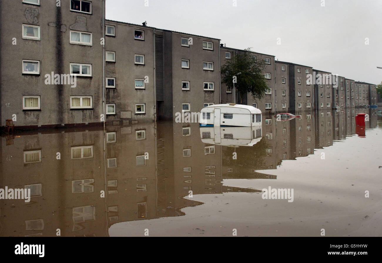 Flooding in Glasgow Stock Photo - Alamy