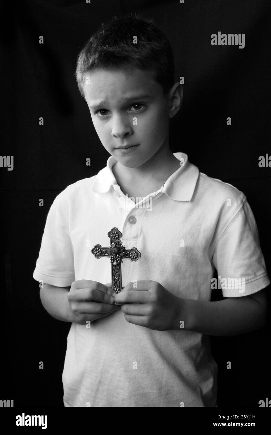 Portrait of catholic school boy Stock Photo - Alamy
