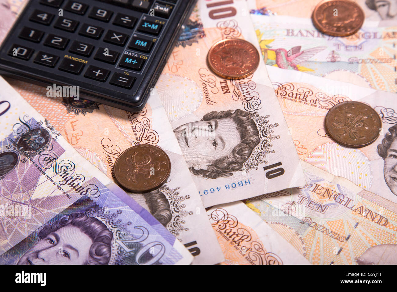 A close-up photograph of Sterling currency Stock Photo - Alamy