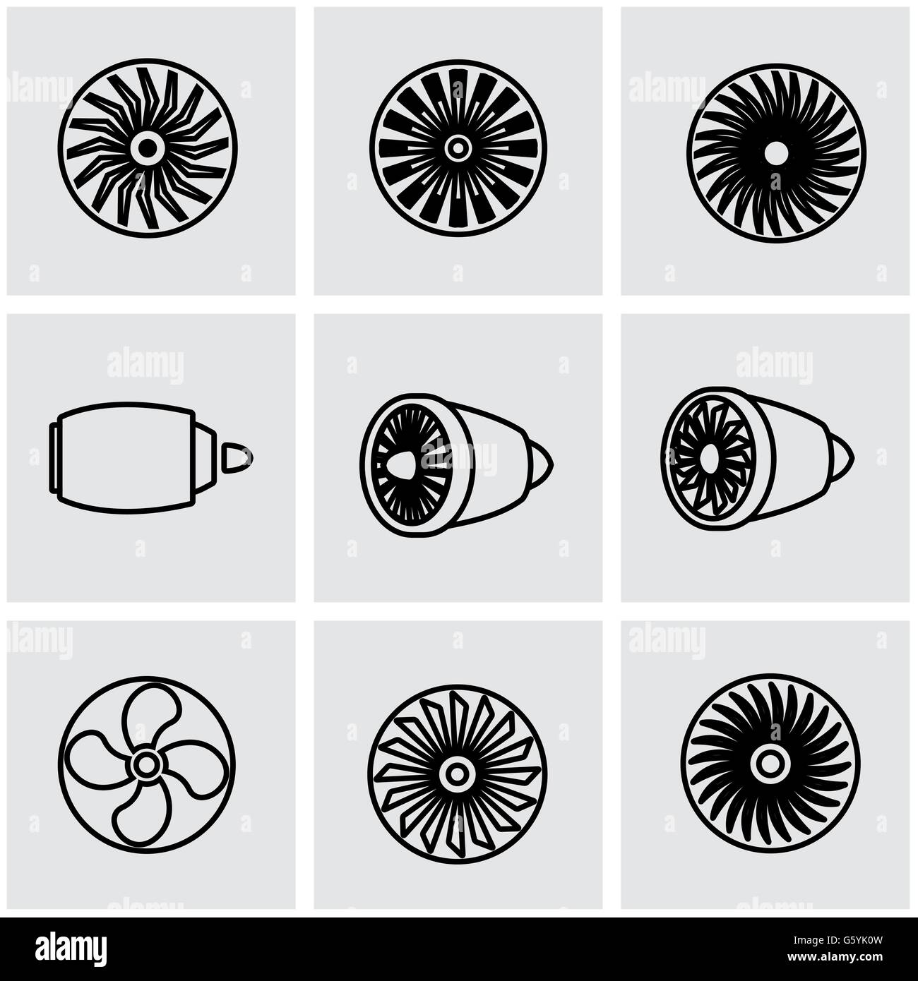 Vector line turbines icon set Stock Vector Image & Art - Alamy