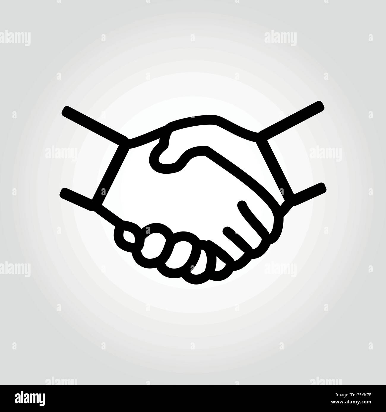 Vector line handshake icon Stock Vector Image & Art - Alamy