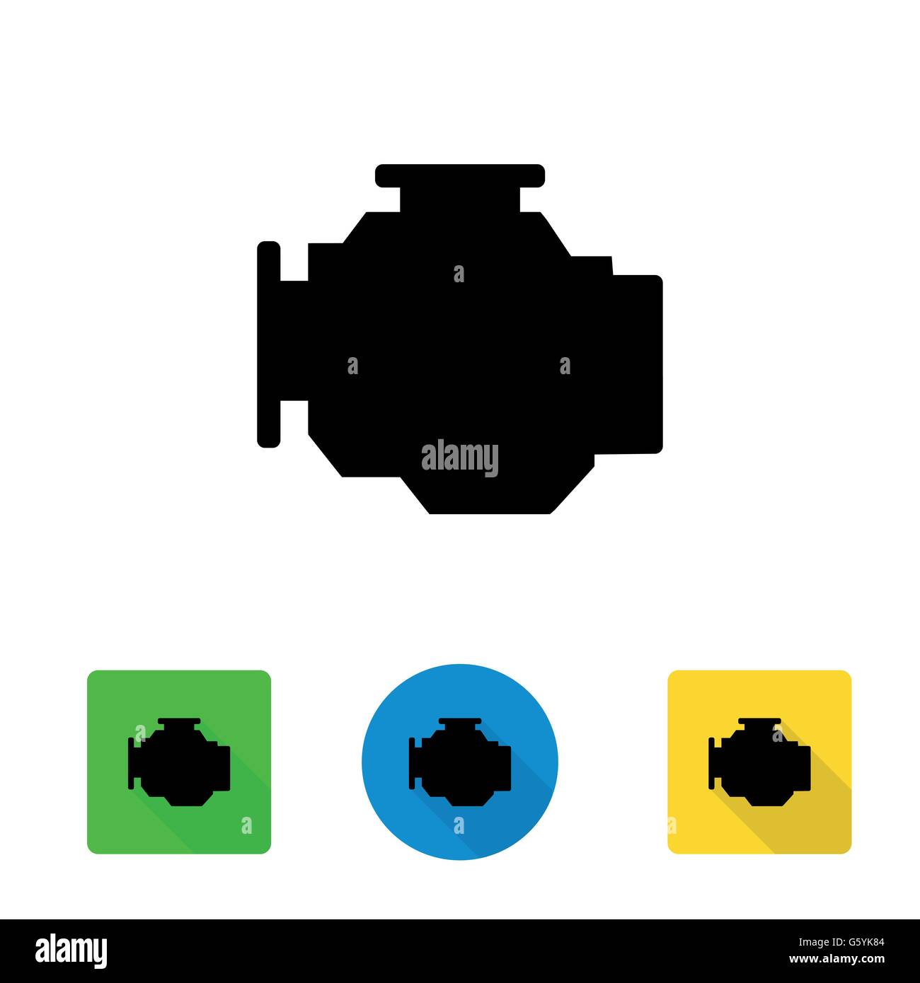 Vector black car engine icon Stock Vector Image & Art - Alamy