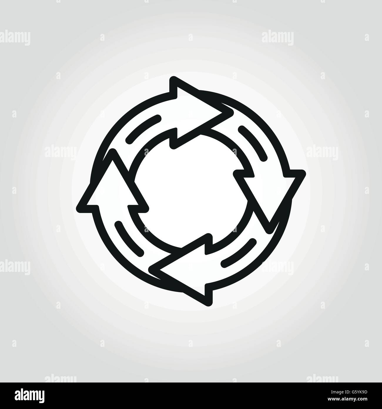 Vector line arrow circle icon Stock Vector Image & Art - Alamy