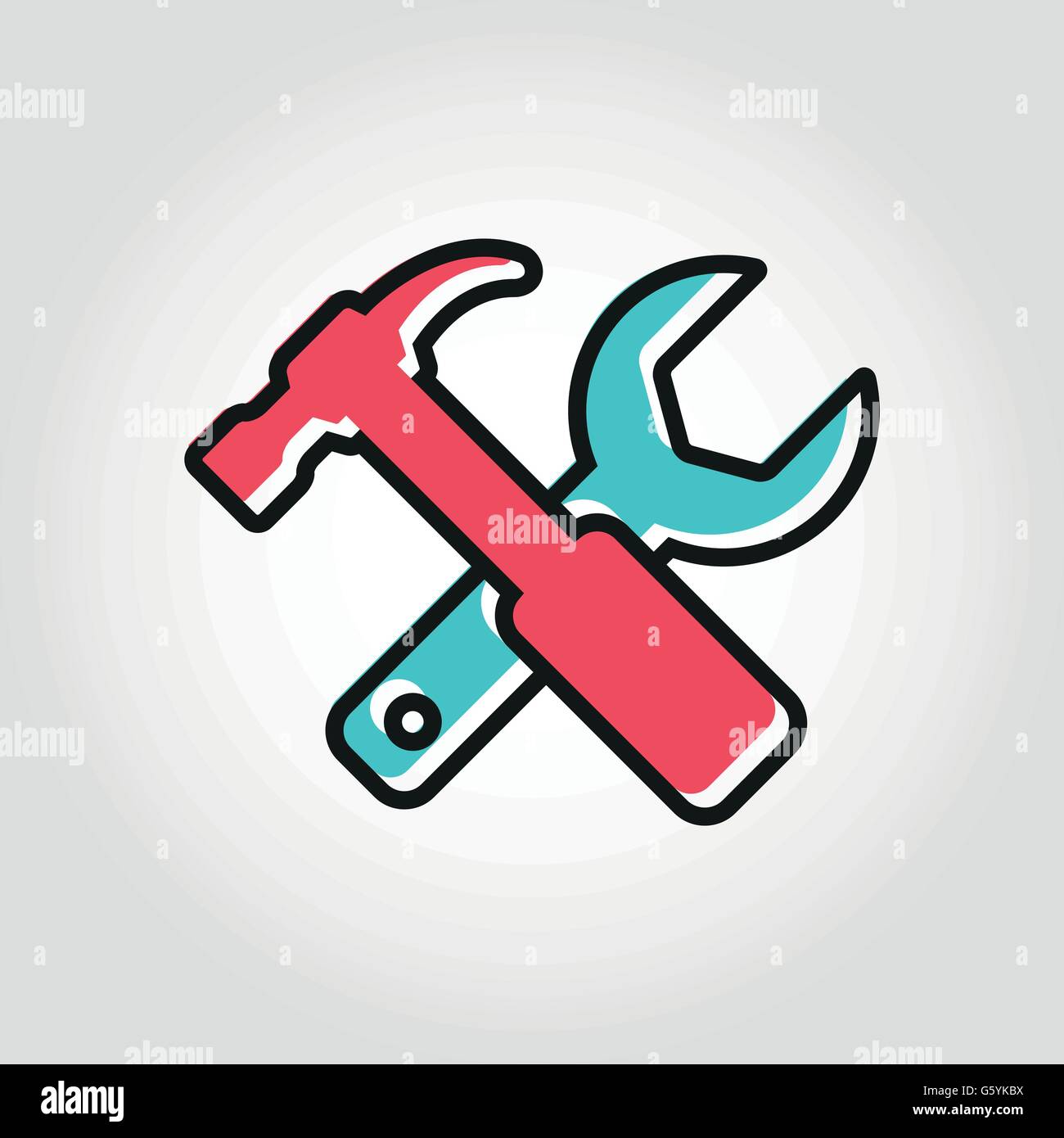 Vector line flat repair icon Stock Vector Image & Art - Alamy