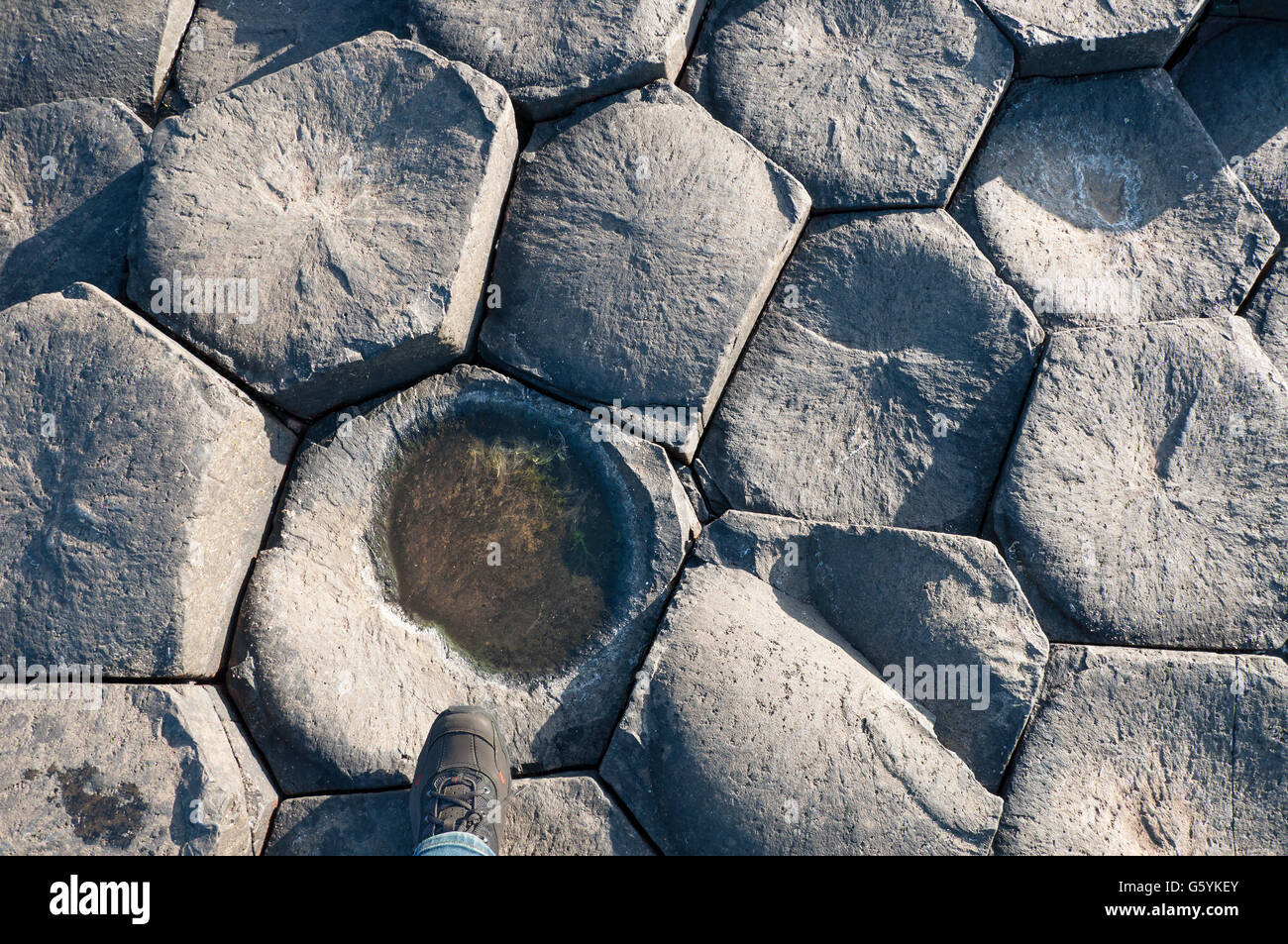 Giants Causeway. Unique geological formations of volcanic basalt rocks ...