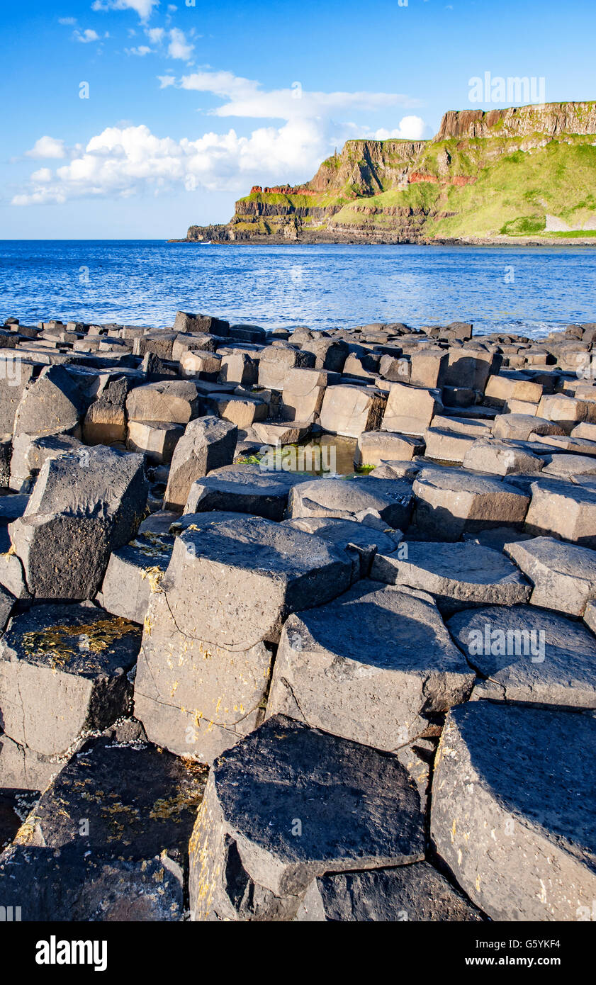 Giants Causeway, unique geological hexagonal formations of volcanic ...