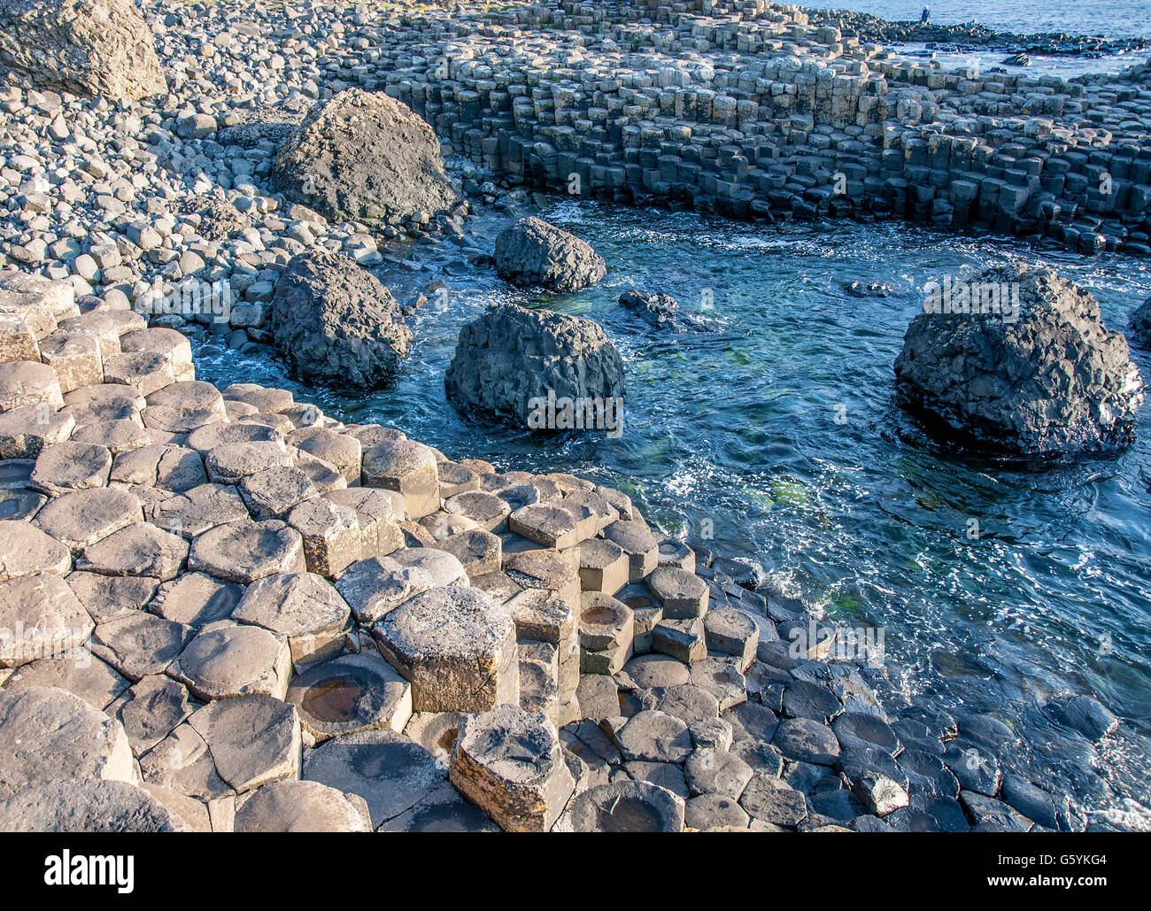 Giants Causeway. Unique geological hexagonal formations of volcanic ...