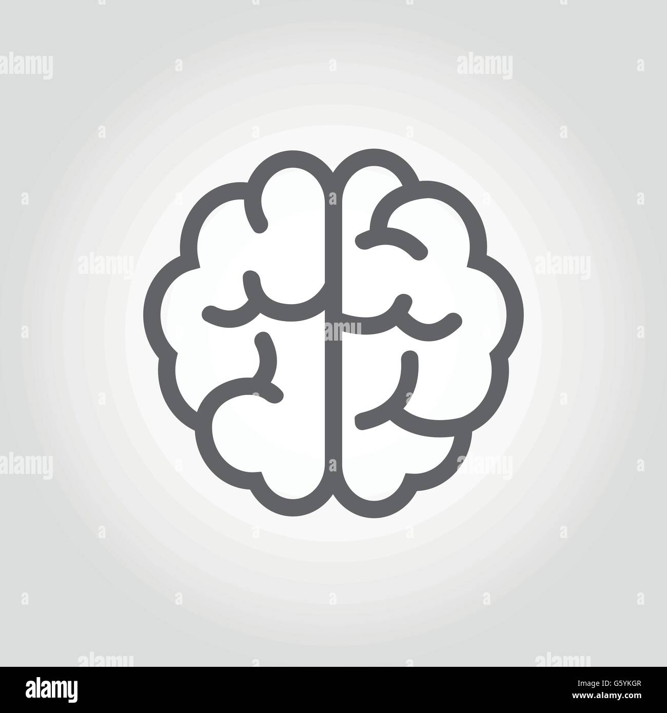 Vector black line brain icon Stock Vector Image & Art - Alamy