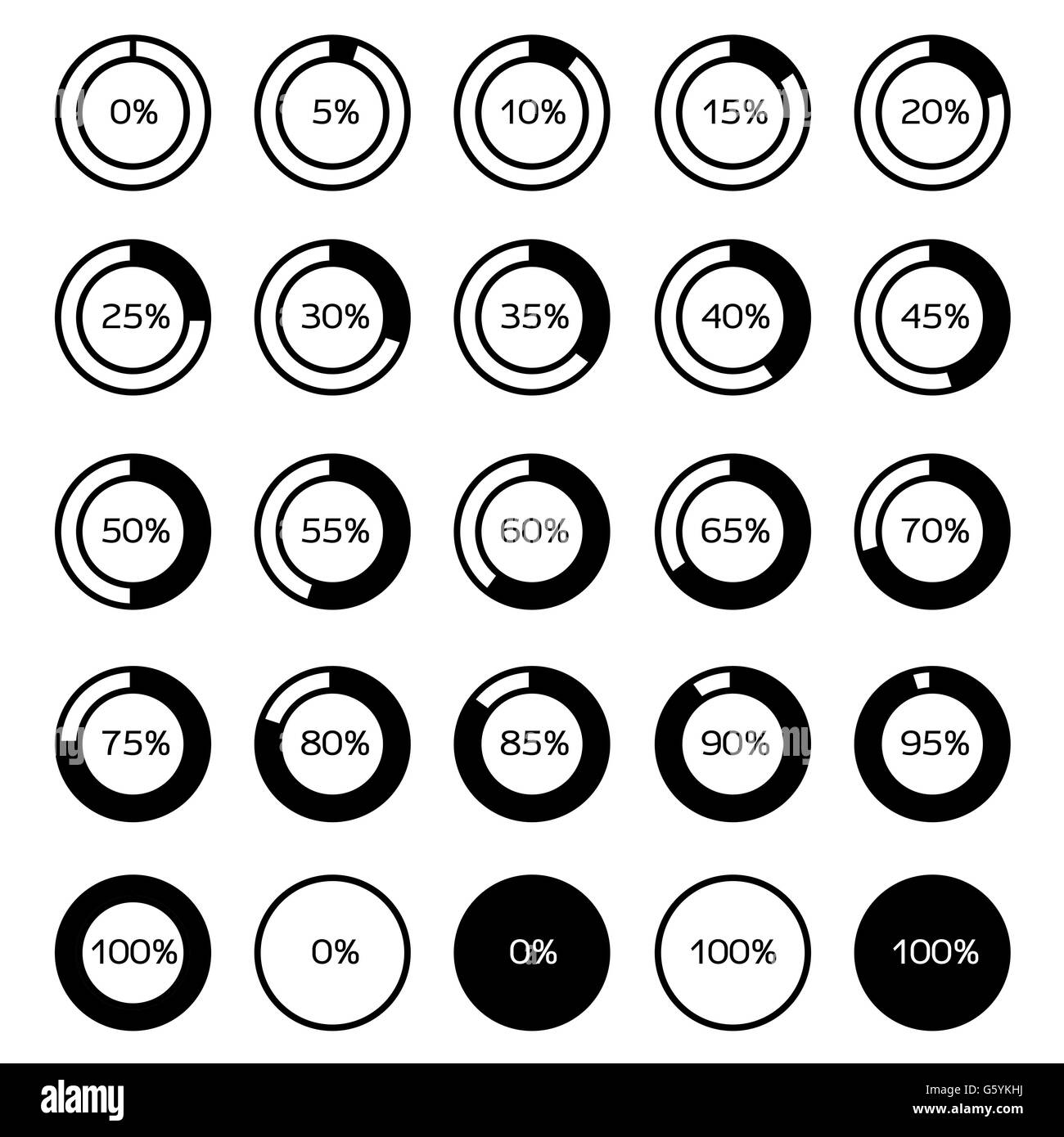 Segmented circle pie chart pie hi-res stock photography and images - Alamy