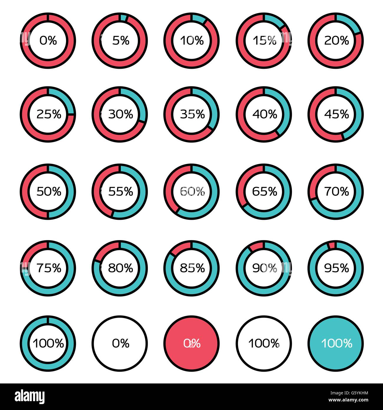 Segmented circle pie chart pie hi-res stock photography and images - Alamy