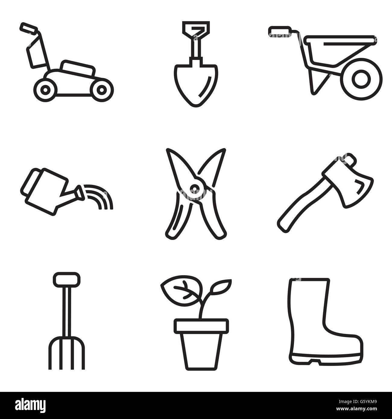 Set vector illustration soil Black and White Stock Photos & Images - Alamy