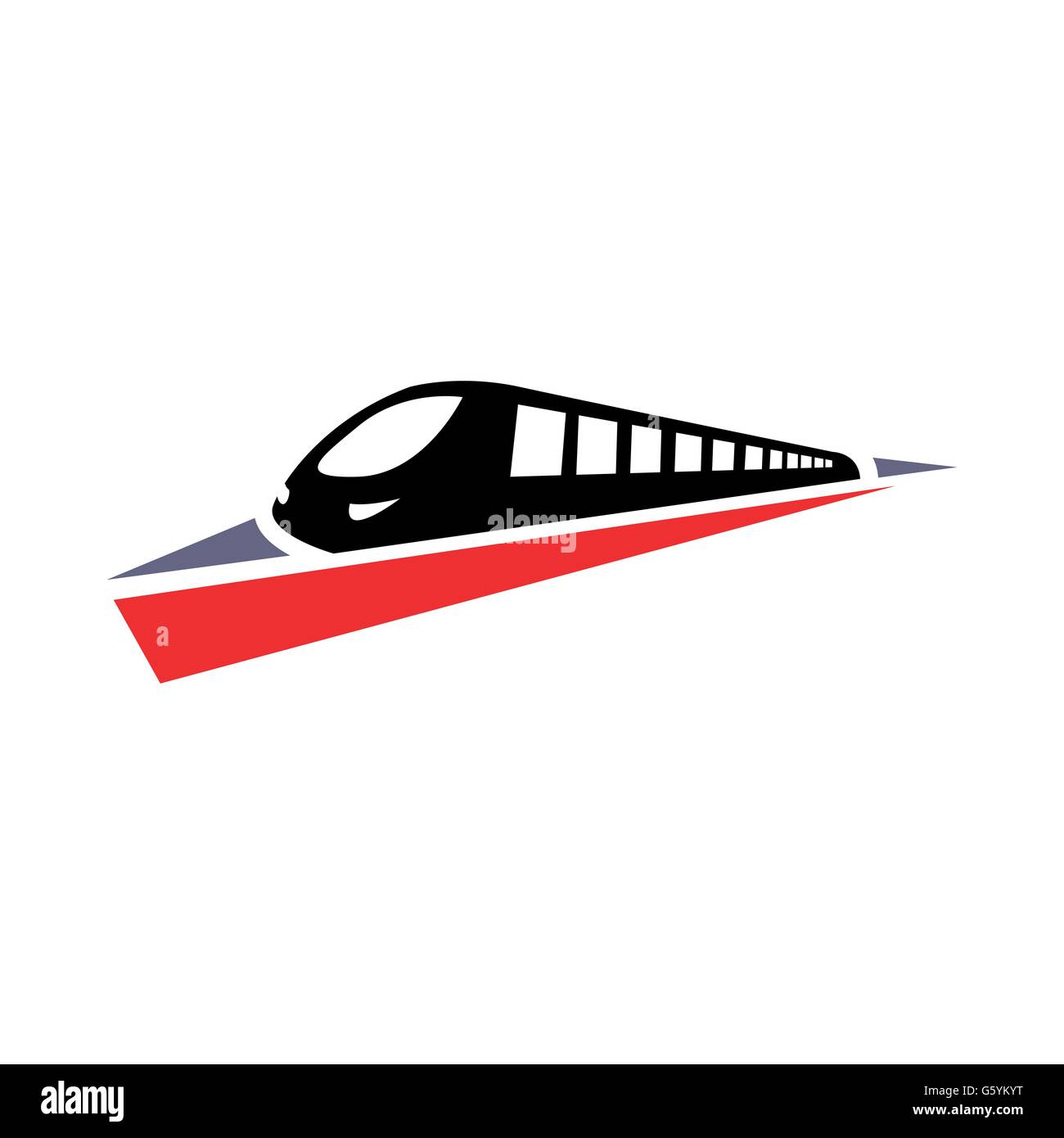 Vector flat train icon on white background Stock Vector Image & Art - Alamy