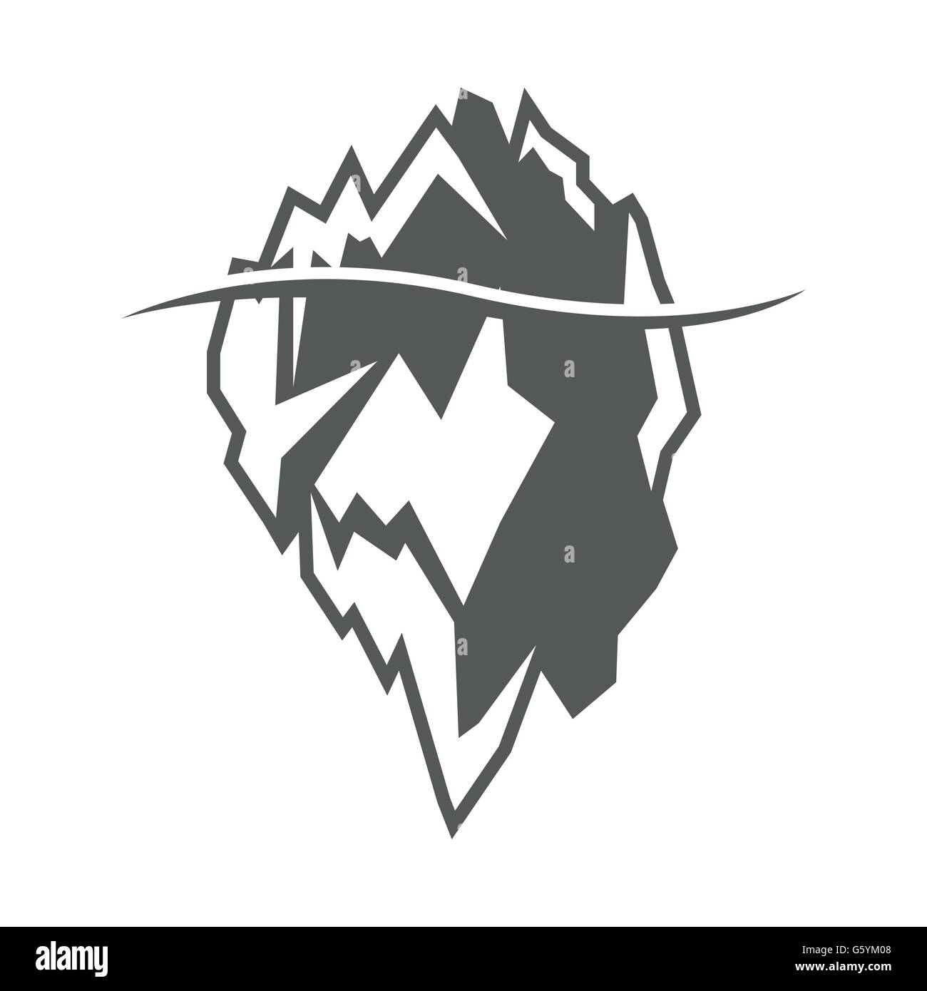 Vector grey iceberg icon on white background Stock Vector Image & Art ...
