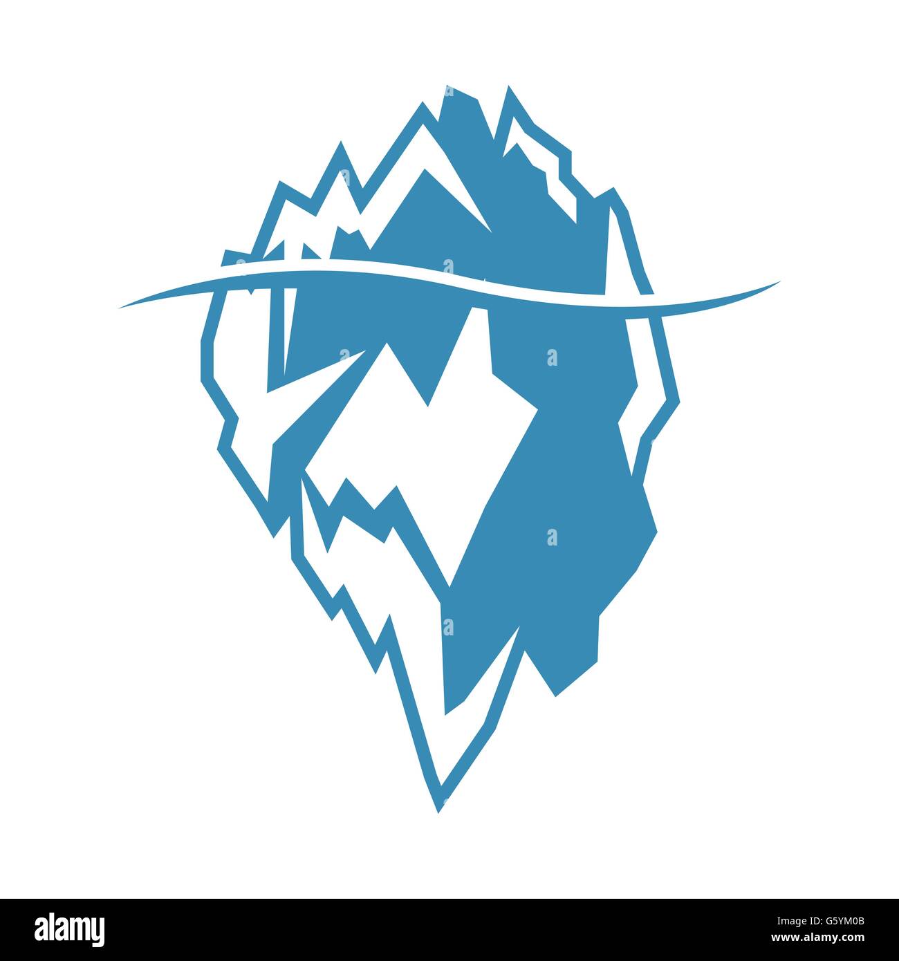 Vector blue iceberg icon on white background Stock Vector Image & Art ...