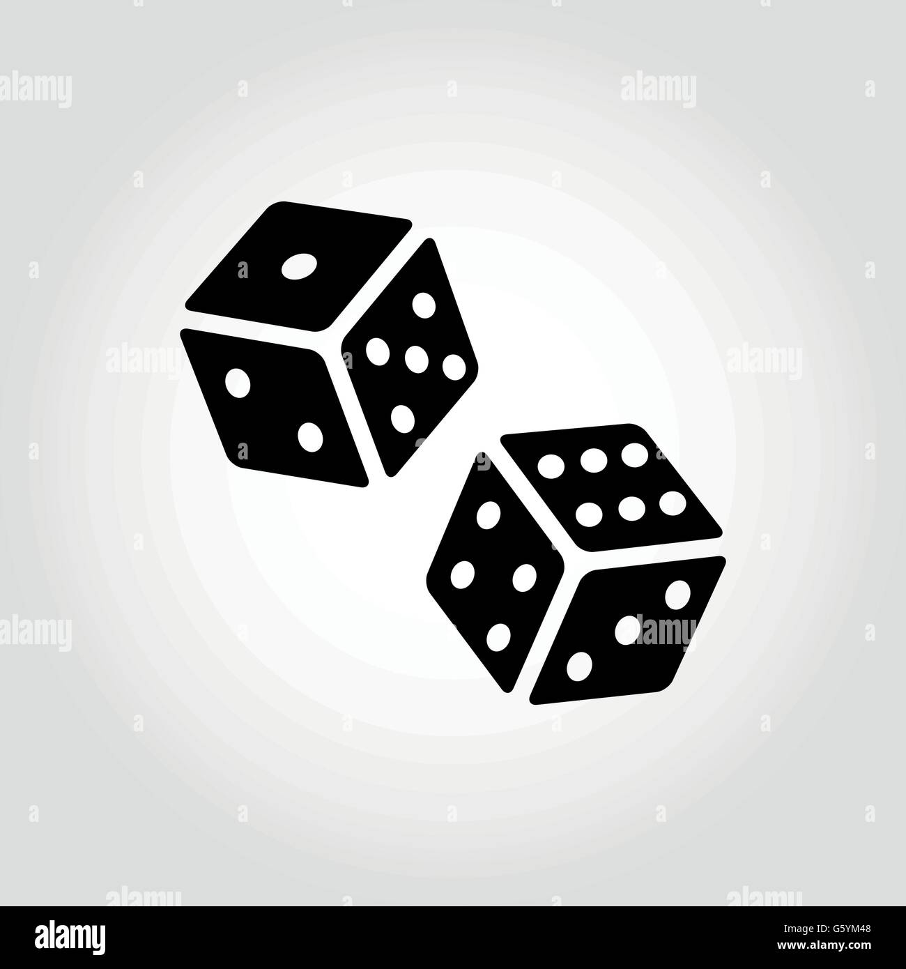 Dice icon black cubes Stock Vector Images - Alamy