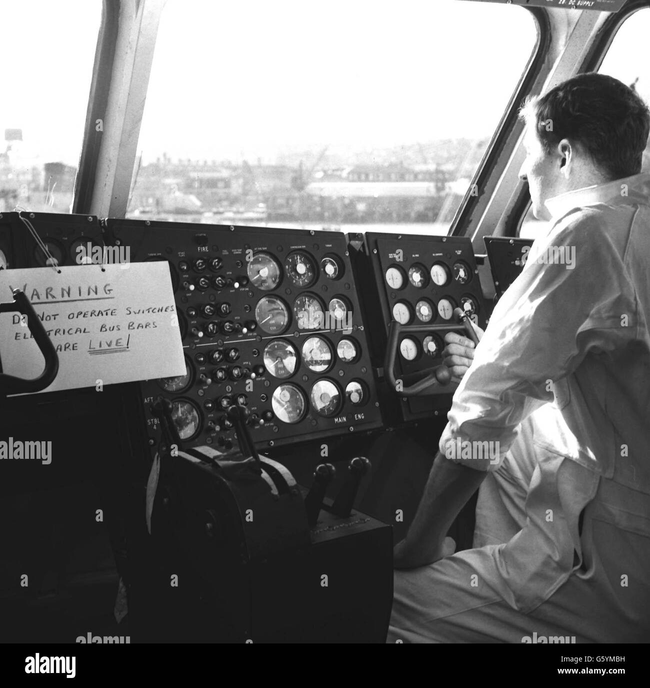 The cockpit of the srn4 the worlds largest hovercraft hi-res stock ...
