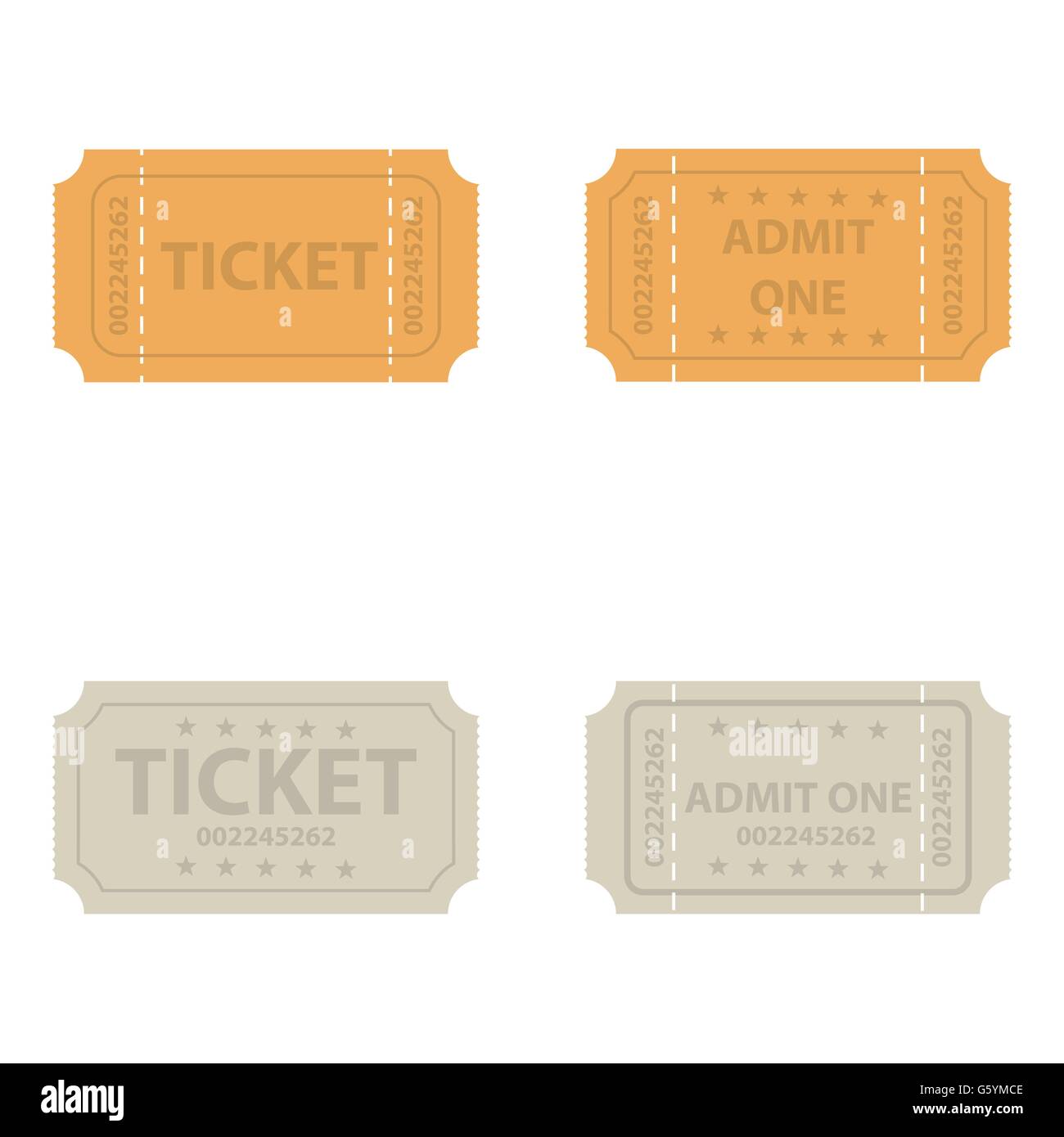 Ticket icon admit one Stock Vector Images - Alamy